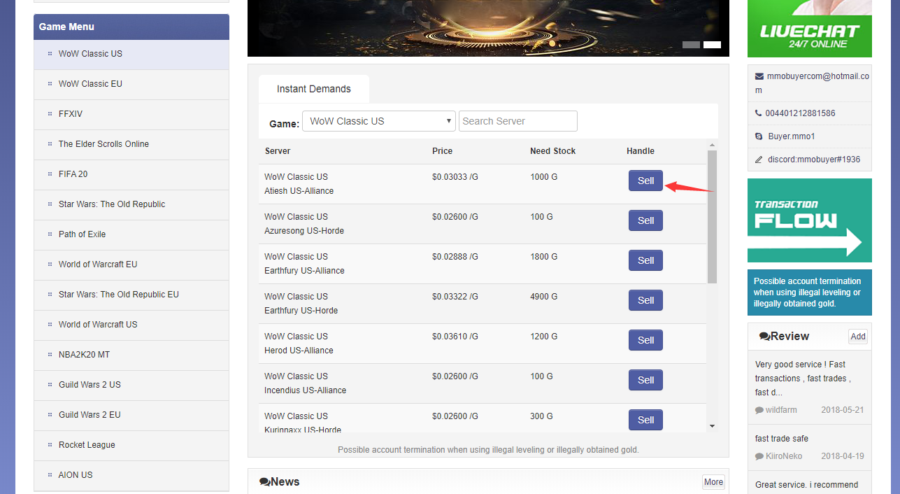 2.Check the instant demand and price